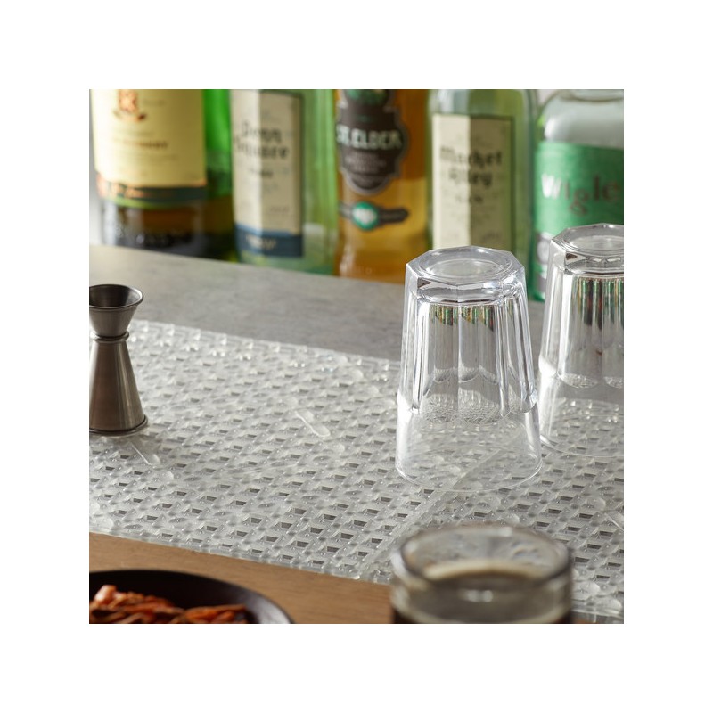 White Interlocking Bar Mat, (12"/31cmx12"/31cm)