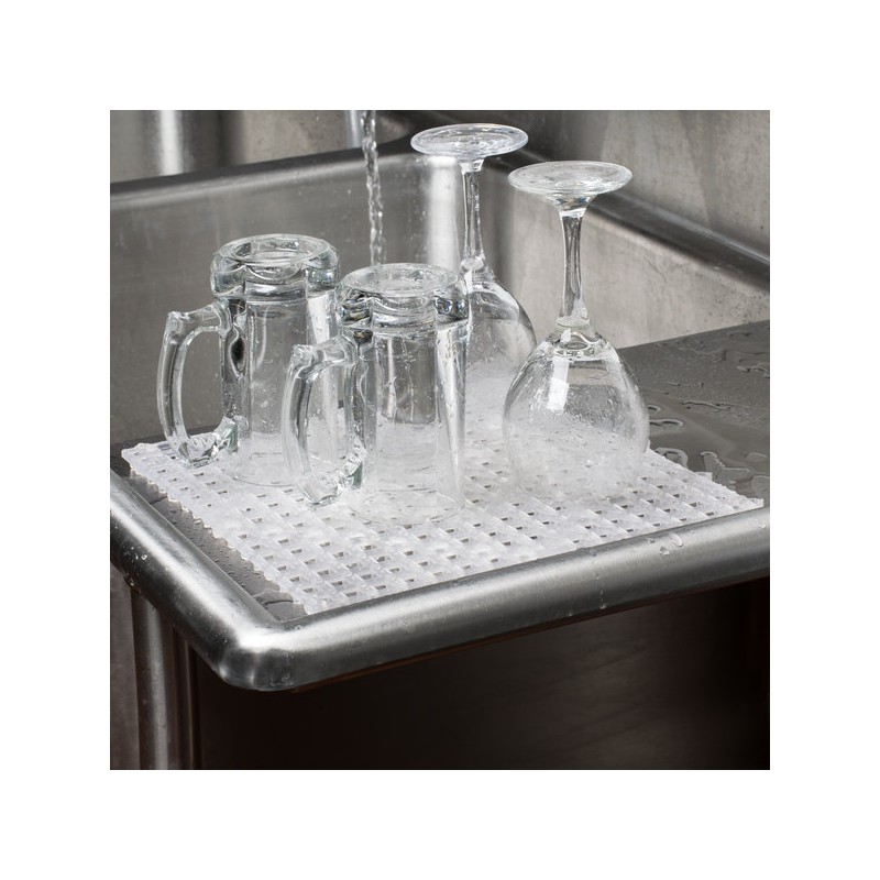 White Interlocking Bar Mat, (12"/31cmx12"/31cm)