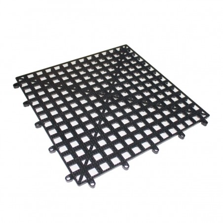 Black Interlocking Bar Mat, (12"/31cmx12"/31cm)